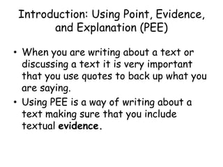 Pee paragraphs | PPTX