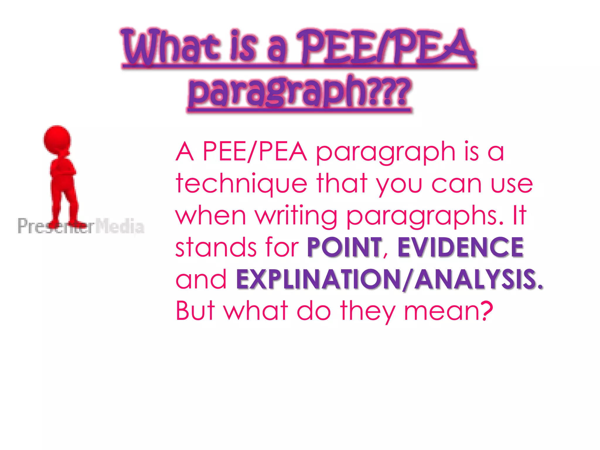 Pee paragraphs | PPTX
