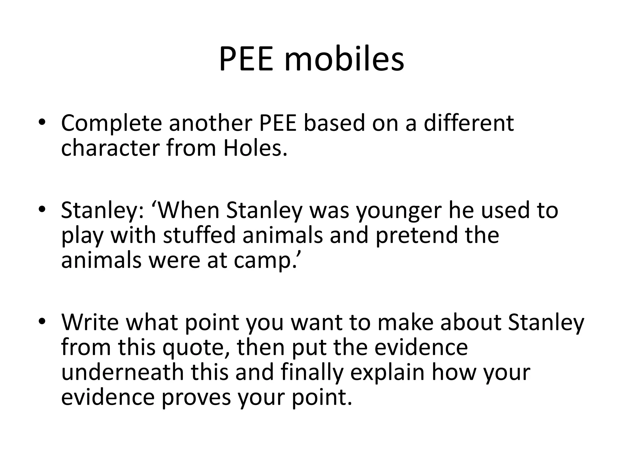 Pee paragraphs ks3 TEST | PPTX