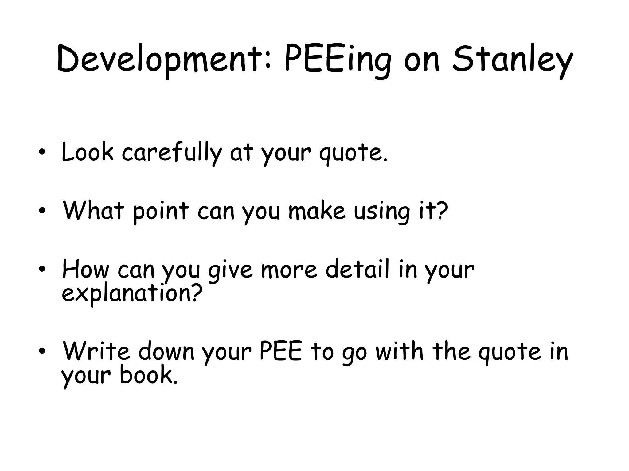 Pee paragraphs ks3 TEST | PPTX