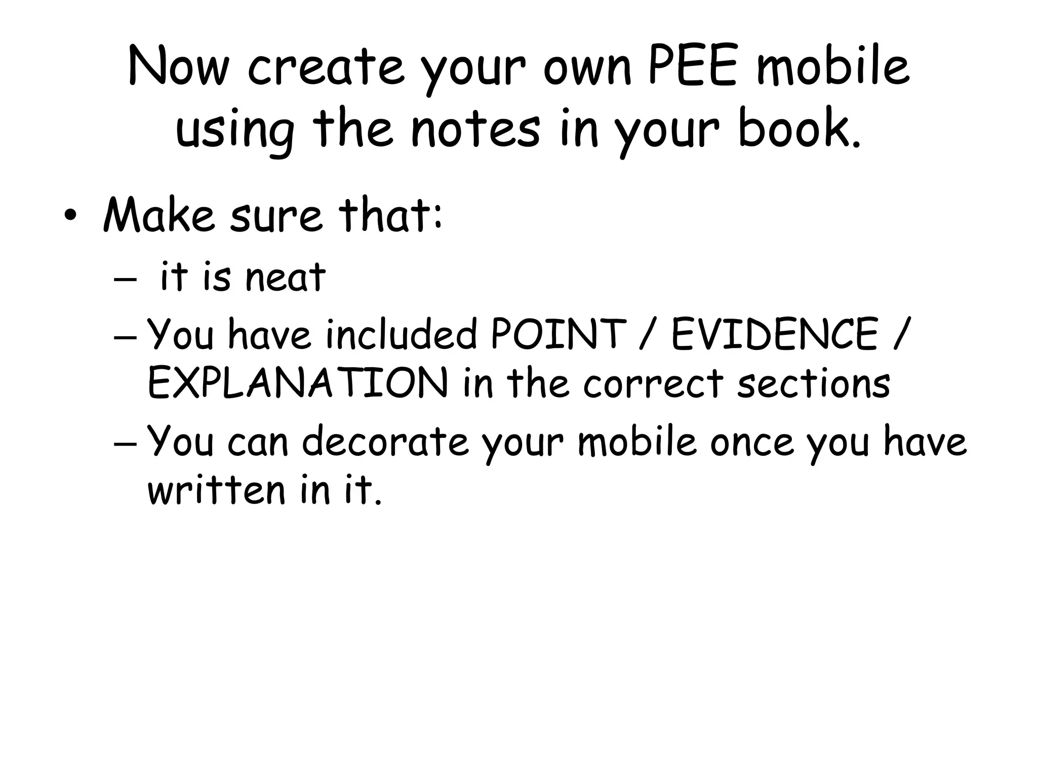 Pee paragraphs ks3 TEST | PPTX