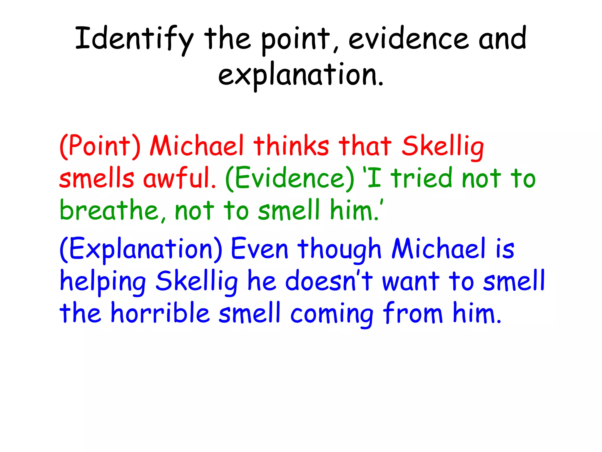 Pee paragraphs ks3 TEST | PPTX