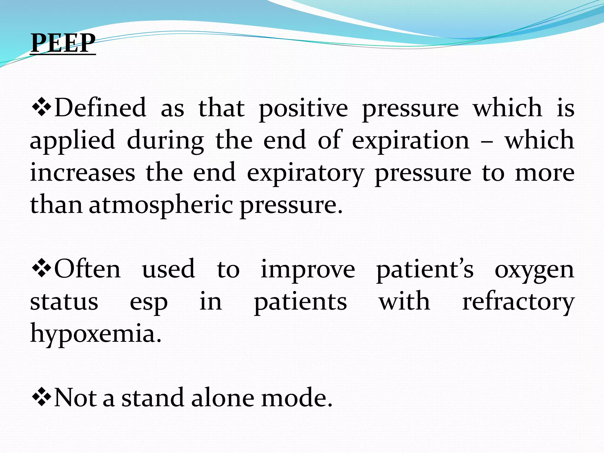 Peep & cpap | PPTX