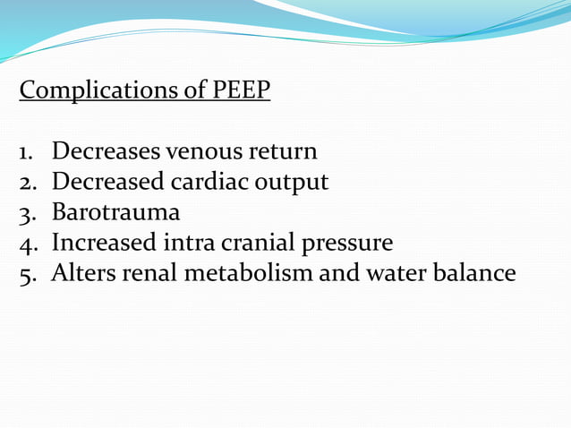 Peep & cpap | PPTX | Lung and Respiratory Health | Diseases and Conditions