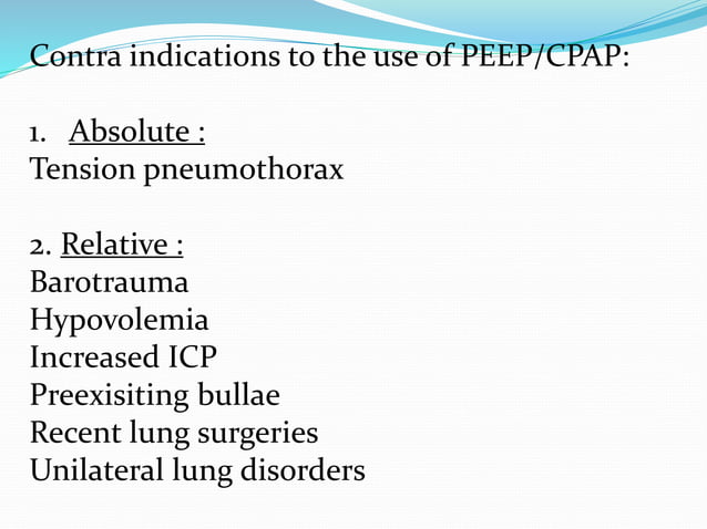 Peep & cpap | PPTX | Lung and Respiratory Health | Diseases and Conditions