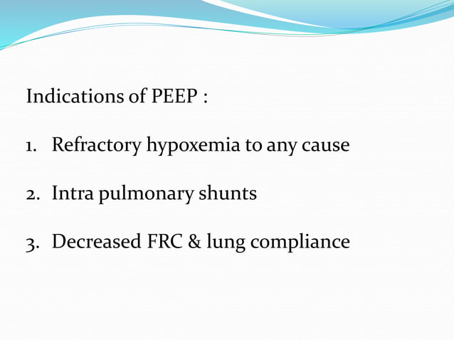 Peep & cpap | PPTX | Lung and Respiratory Health | Diseases and Conditions