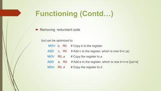 Peephole Optimization | PPTX