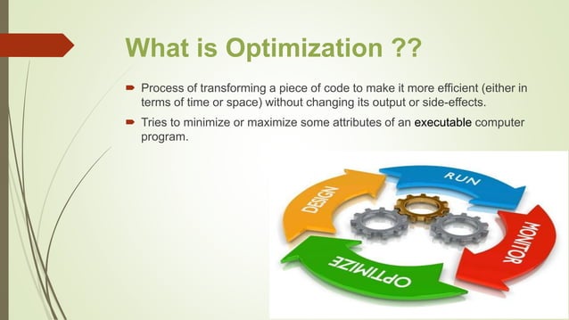 Peephole Optimization | PPTX | Programming Languages | Computing