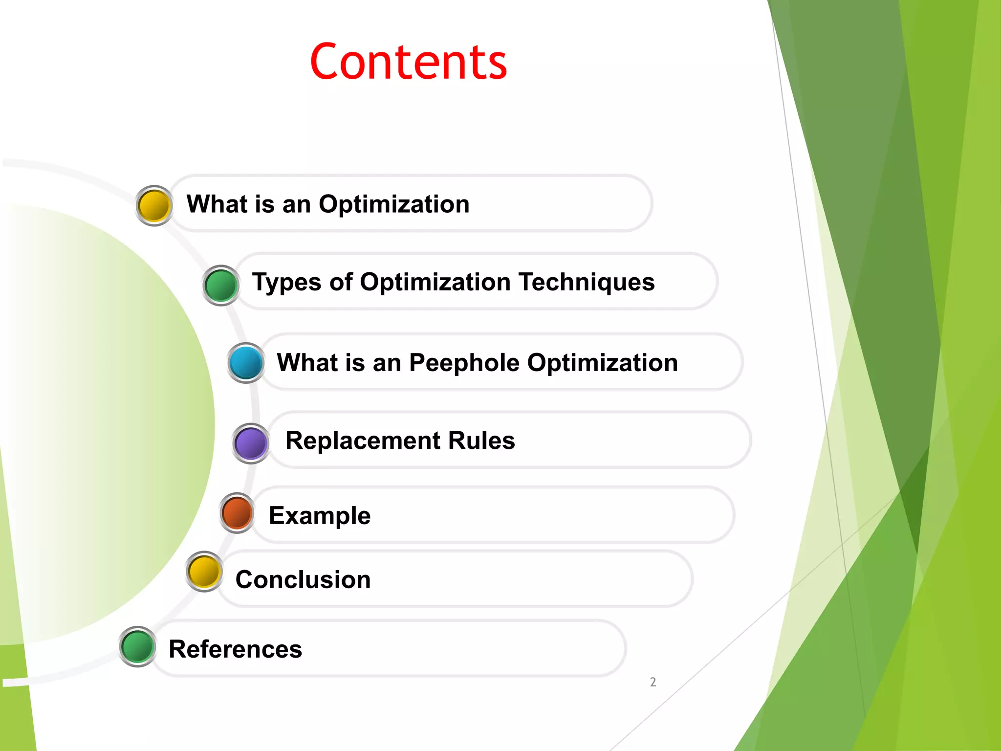 Peephole optimization techniques in compiler design | PPTX