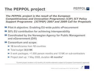 PEPPOL Online Workshop 1 Overview | PPTX