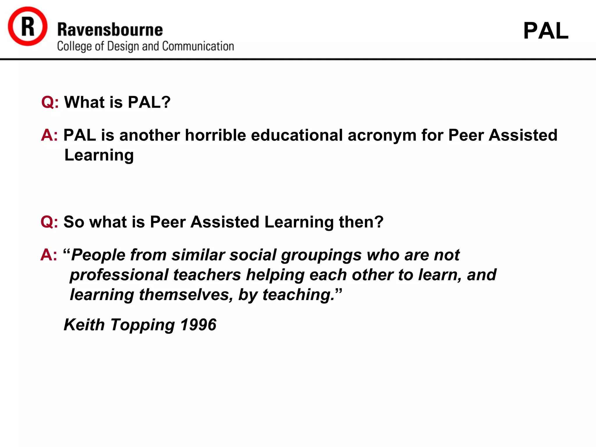 Peer Assisted Learning | PPS