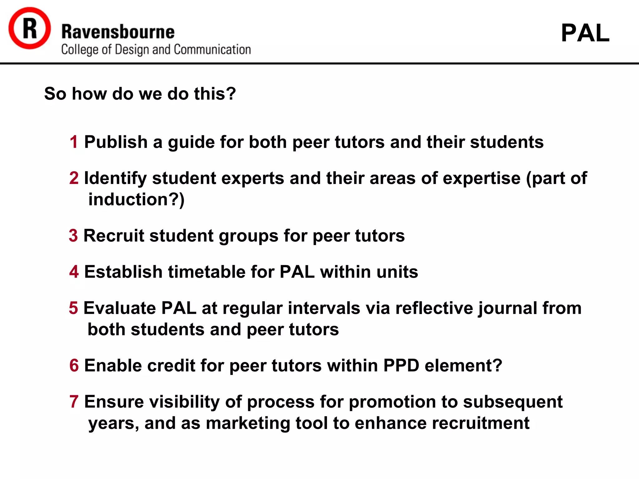 Peer Assisted Learning | PPS