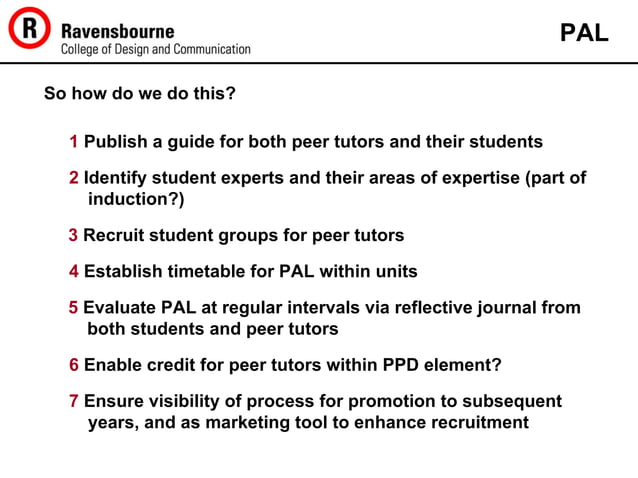 Peer Assisted Learning | PPS