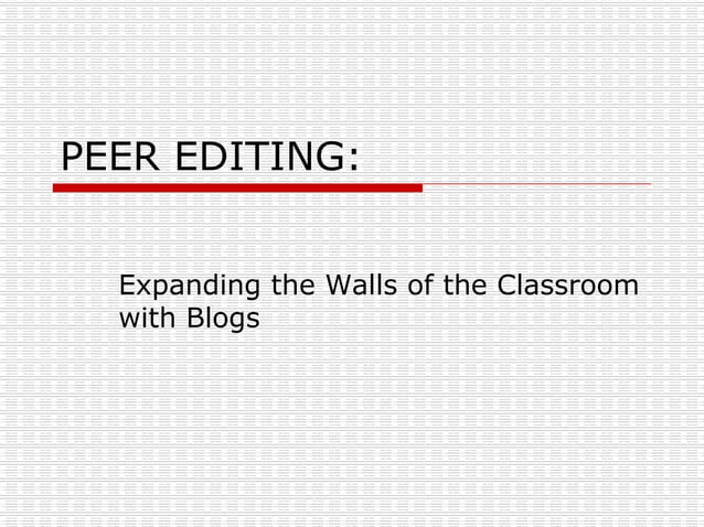 Peer Editing | PPT