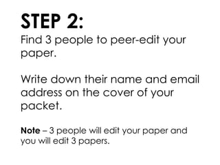 Peer Edit step-by-step | PPTX