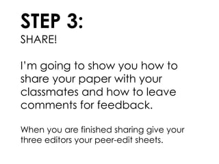 Peer Edit step-by-step | PPTX