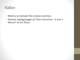 Peer instruction i fysiken | PPT