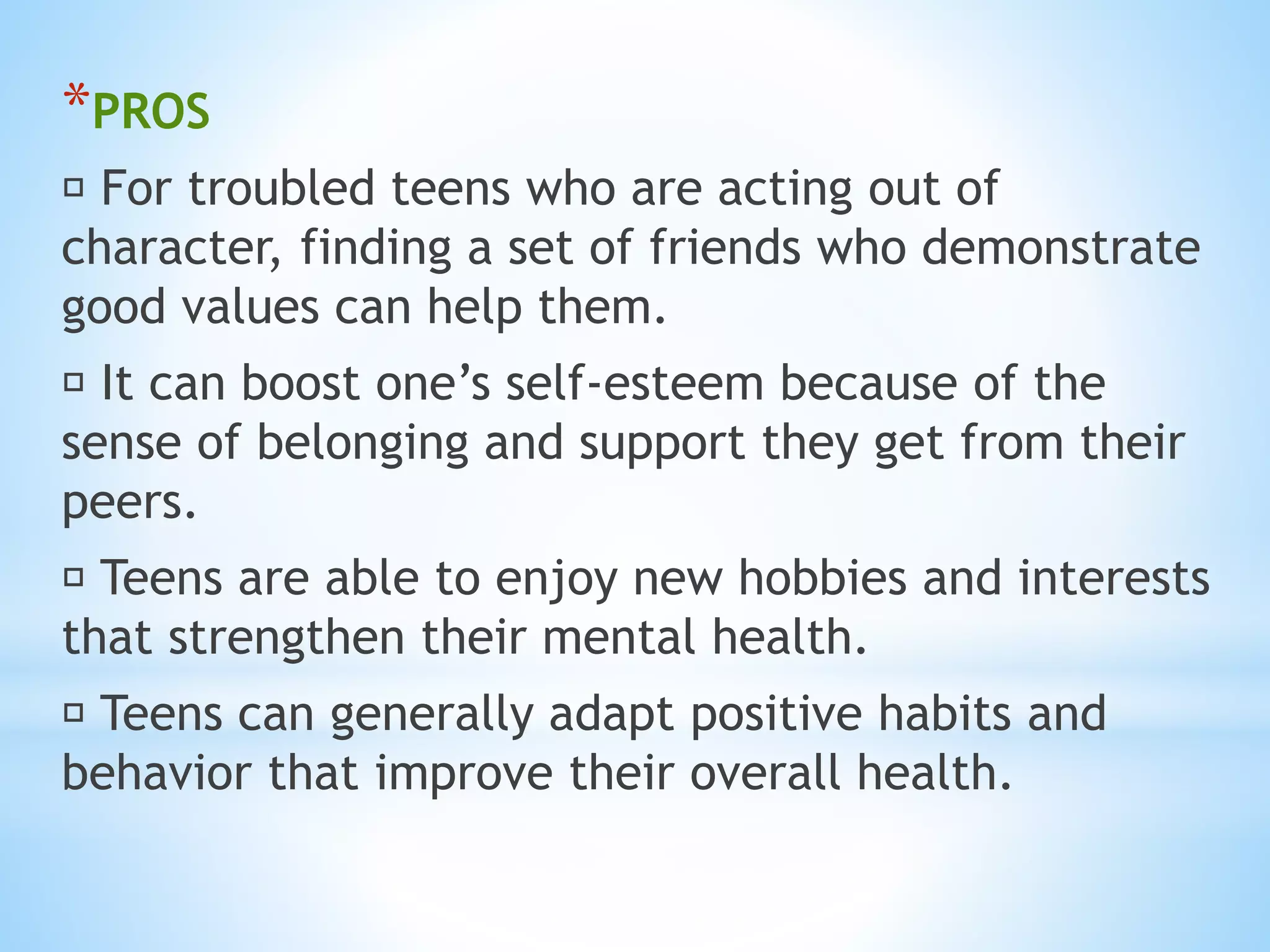 Peer pressure-and-teen-mental-health-pros-and-cons | PPTX | Brain and Nervous System Disorders ...