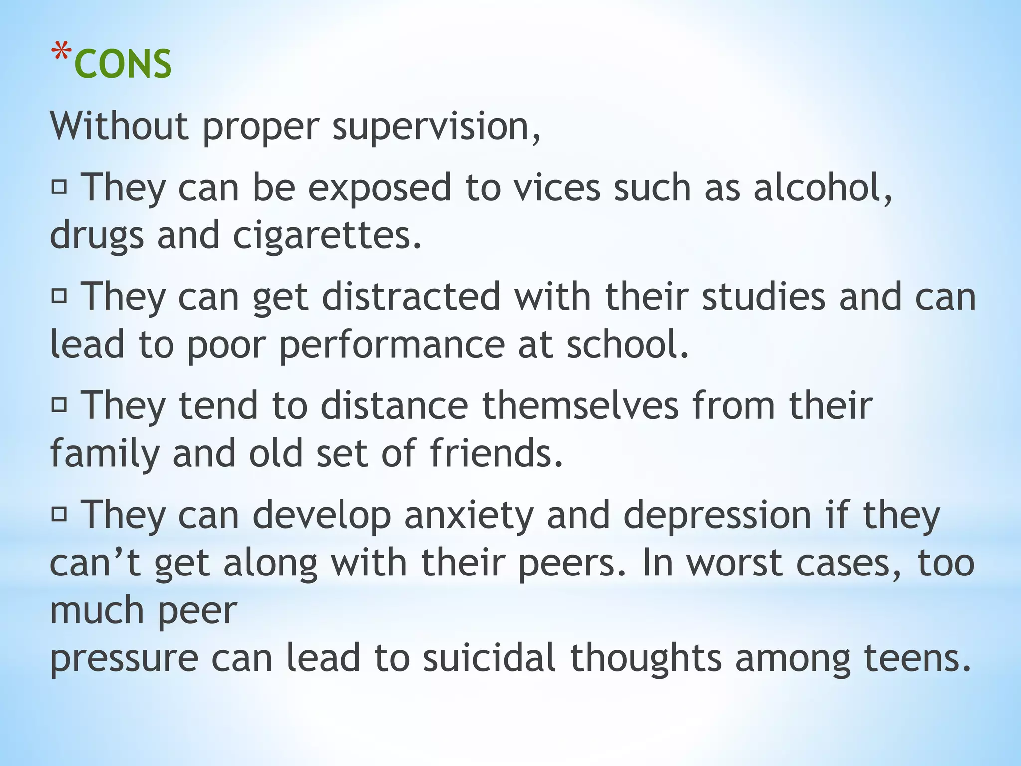 Peer pressure-and-teen-mental-health-pros-and-cons | PPTX