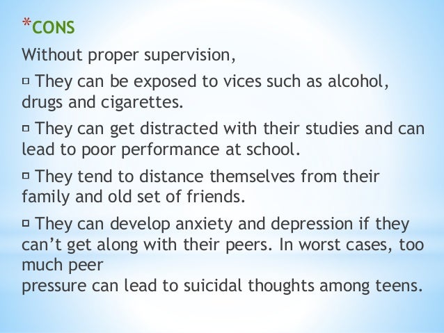Peer Pressure And Teen Mental Health Pros And Cons