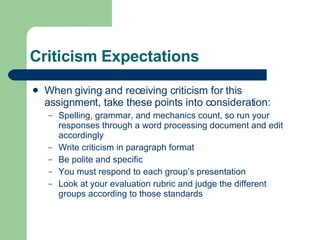 Peer Review Etiquette | PPT | Educational Assessment | Education