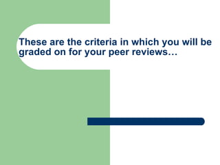 Peer Review Etiquette | PPT | Educational Assessment | Education