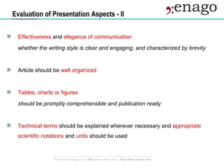 Peer Review Process: Evaluation Criteria | PPT | Publishing Industry ...