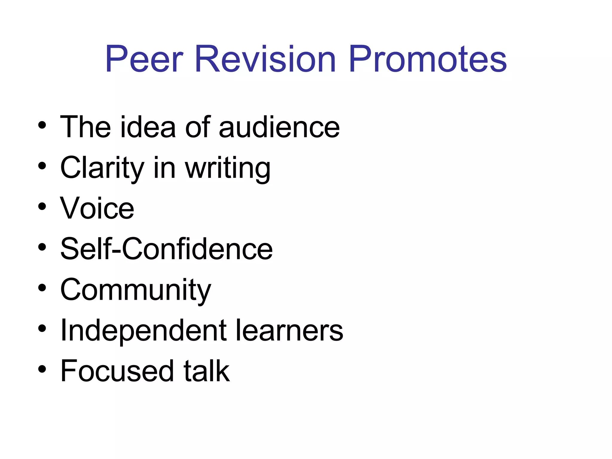 Peer Revision Molly 2006 | PPT