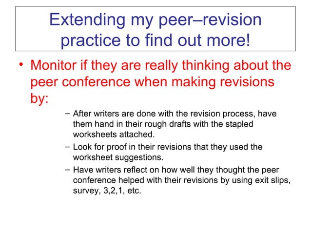 Peer Revision Molly 2006 | PPT
