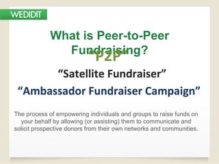 Peer-to-Peer Fundraising (P2P) | PDF
