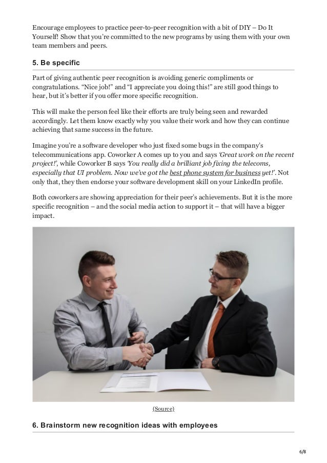 Peer-to-Peer Recognition: 6 Best Practices to Try Now | PDF