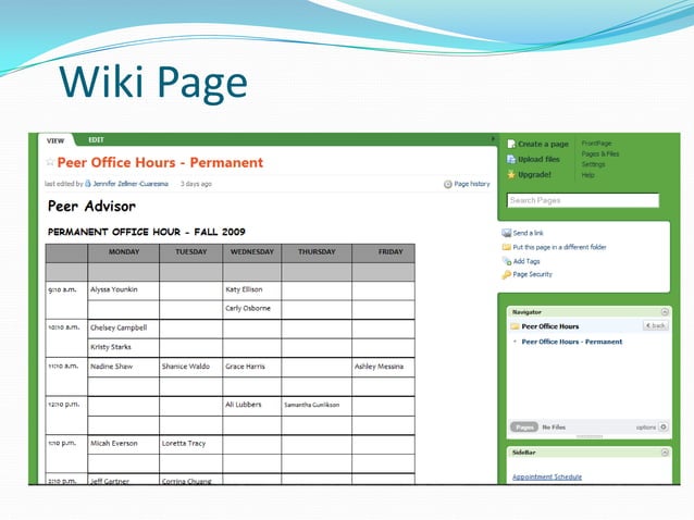 Peer Advising Wiki Tutorial | PPT