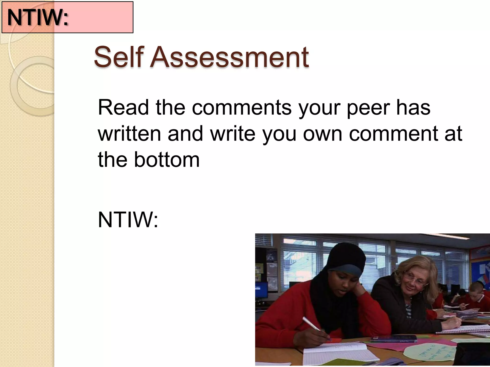 Peer and Self Assessment in the Classroom | PPTX