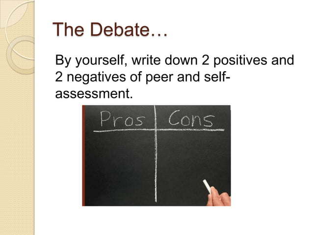 Peer and Self Assessment in the Classroom | PPTX | Educational ...