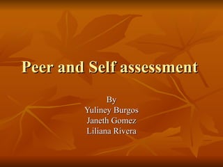 Peer and self assessment | PPT