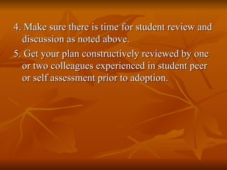 Peer and self assessment | PPT