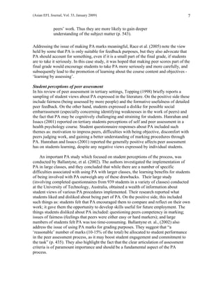 Student Perspectives of Peer Assessment for Learning in a Public ...