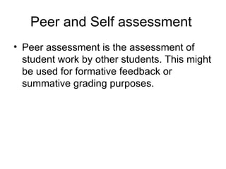 Peer assessment | PPT