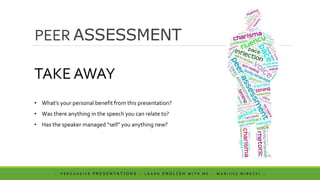 PEER ASSESSMENT - overview of 16 factors for assessing presentations | PPTX