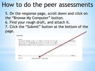 Peer assessment instructions | PPTX