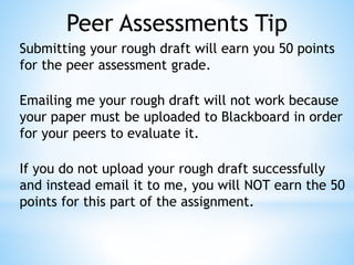 Peer assessment instructions | PPTX