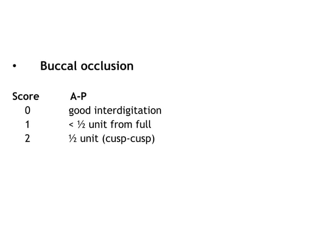 Peer Assessment Rating (PAR) - Orthodontic Index | PDF | Dental Health ...