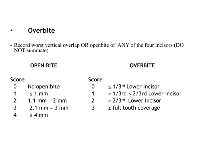 Peer Assessment Rating (PAR) - Orthodontic Index | PPT