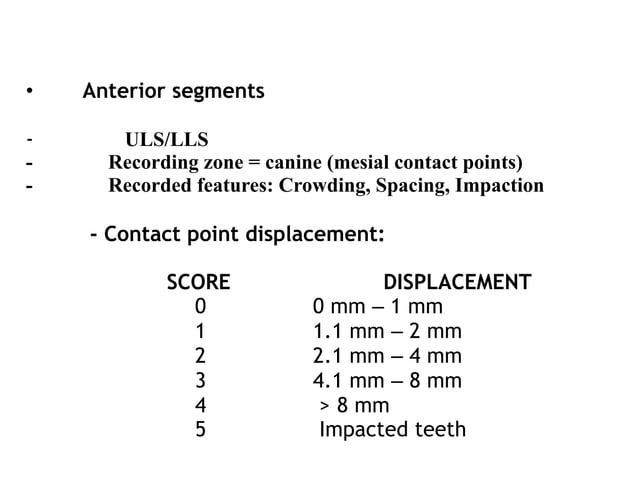 Peer Assessment Rating (PAR) - Orthodontic Index | PPT