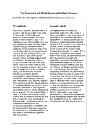 Peer Assessment_ Unit 2 Skills Development for Live Performance.docx