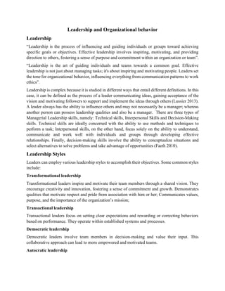 Leadership and Organizational Behavior and Emotional Intelligence | PDF