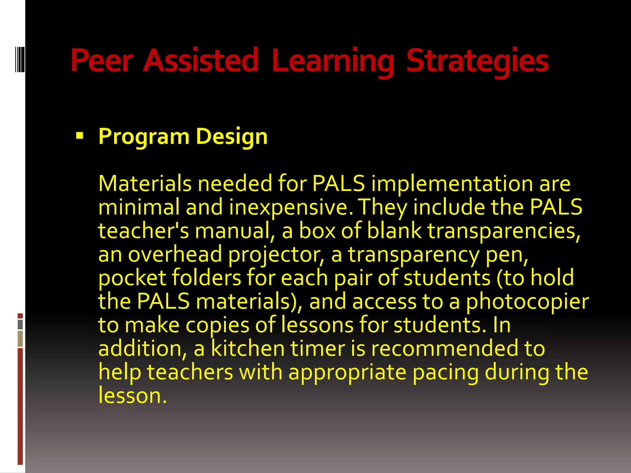 Peer assisted learning strategies | PPTX