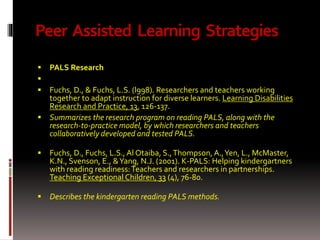 Peer assisted learning strategies | PPTX
