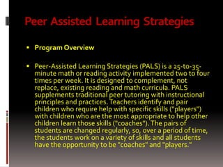 Peer assisted learning strategies | PPTX