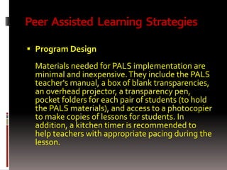 Peer assisted learning strategies | PPTX